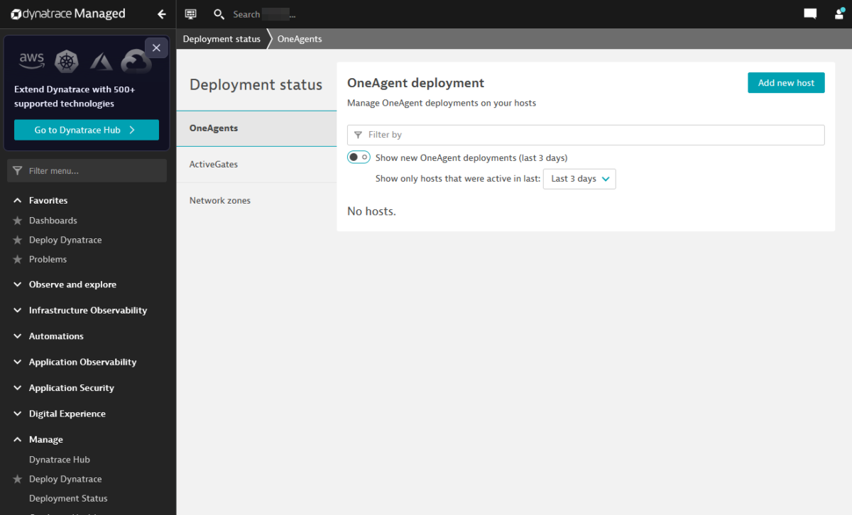 Dynatrace OneAgent: Fix Missing Host | Web-Performance Blog